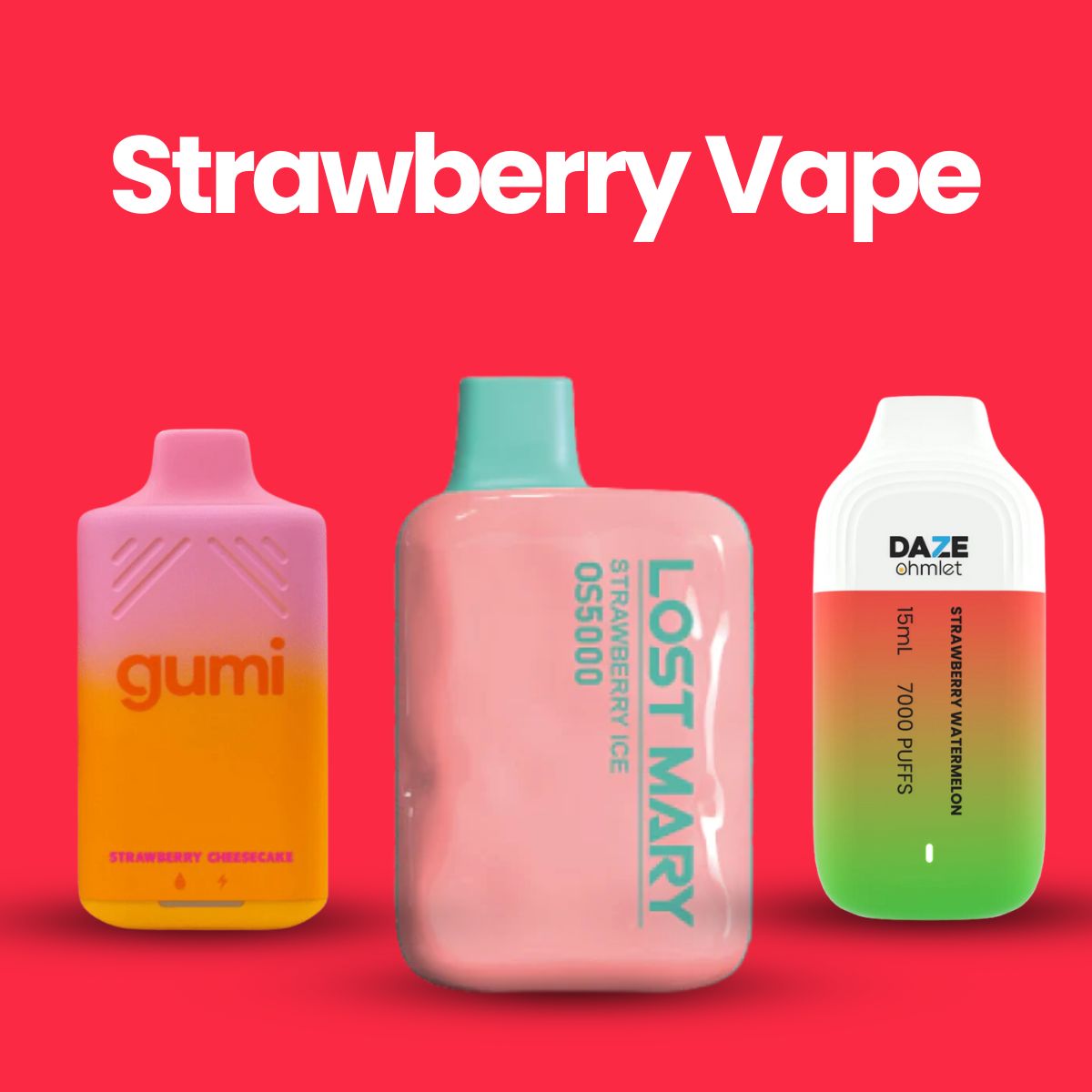 Strawberry Vape | Strawberry Disposable Vape | Vape Bar USA
